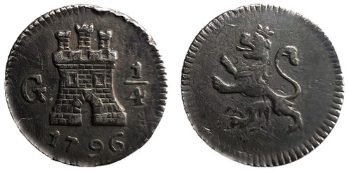 Cuartillo. Guatemala. 1796. MBC | Numismatica Saez