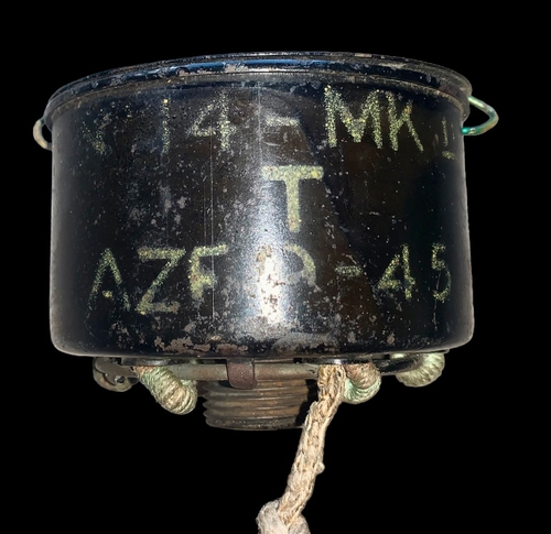 WW2 British delayed Aerial bomb parachute canister. | njmilitaria WW2 British delayed Aerial bomb parachute canister. | njmilitaria