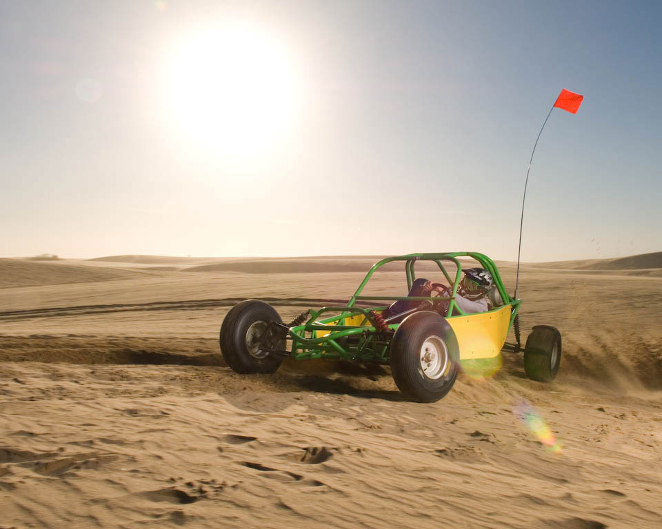 Dune buggy race in the desert