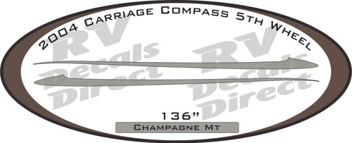 Carriage Cameo Compass 5th Wheel Replacement RV Decals & Graphics
