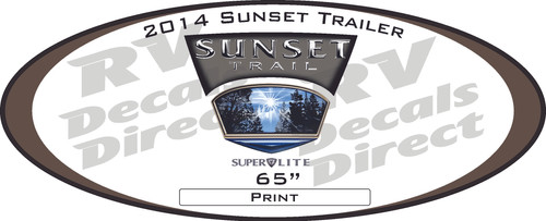 Sunset Trail Crossroads Travel Trailer Replacement RV Decals & Graphics