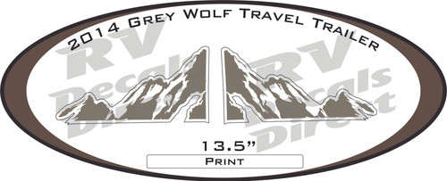 Grey Wolf Forest River Travel Trailer Replacement RV Decals & Graphics