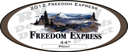 2012 Freedom Express Travel Trailer | USA - RV Decals Direct
