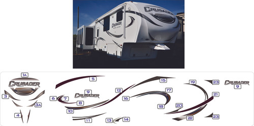 Crusader Primetime 5th Wheel Replacement RV Decals & Graphics