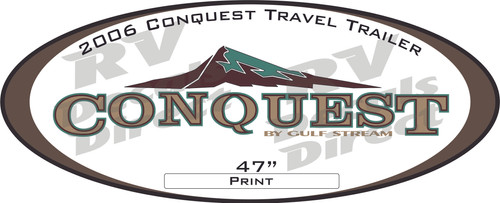 Conquest Gulf Stream Travel Trailer Replacement RV Decals & Graphics
