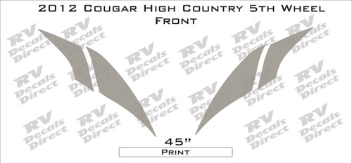 Cougar High Country Keystone 5th Wheel Replacement RV Decals & Graphics