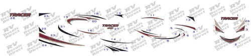 Tracer Primetime Travel Trailer Replacement RV Decals & Graphics