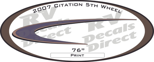 Citation Supreme Thor 5th Wheel Replacement RV Decals & Graphics