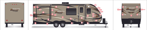 Bullet Keystone Travel Trailer Replacement RV Decals & Graphics