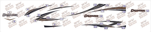 2019 Crusader 5th Wheel - COMPLETE DECAL KIT | RV Decals Direct