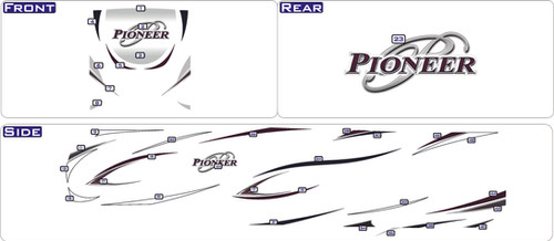 COMPLETE DECAL KIT - 2017 Pioneer Travel Trailer | USA - RV Decals Direct