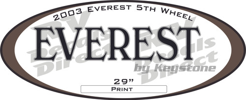 Everest Keystone 5th Wheel Replacement RV Decals & Graphics