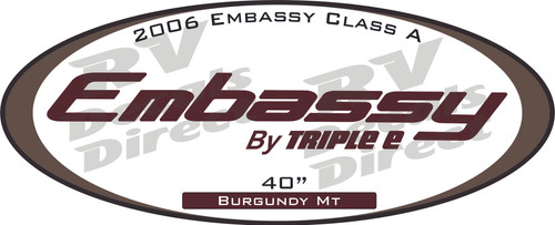 Embassy Triple E Class A Replacement RV Decals & Graphics