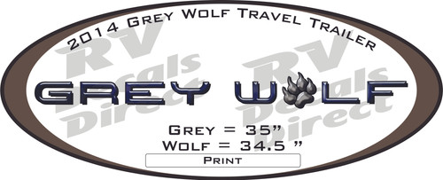 Grey Wolf Forest River Travel Trailer Replacement RV Decals & Graphics