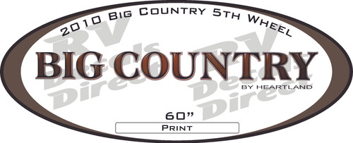 Big Country Heartland 5th Wheel Replacement RV Decals & Graphics