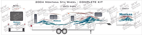 Montana Keystone 5th Wheel Complete Decal Replacement Graphics Kit