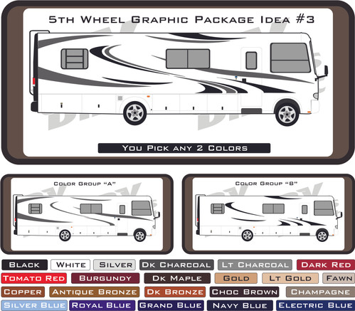 Class A Motorhome Replacement RV Decals & Graphics Packages