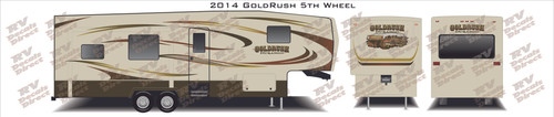 GoldRush KZ 5th Wheel Replacement RV Decals & Graphics