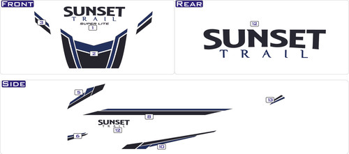 COMPLETE DECAL KIT - 2020 Sunset Trail Travel Trailer | RV Decals Direct