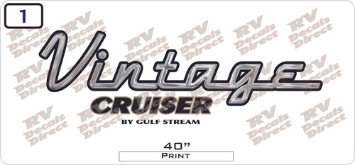 Vintage Cruiser Gulfstream Travel Trailer Replacement RV Decals & Graphics