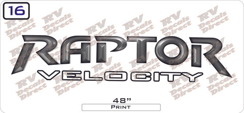 Raptor Velocity Keystone Replacement RV Decals & Graphics