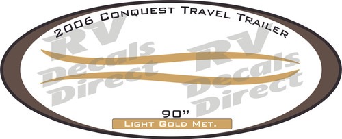 Conquest Gulf Stream Travel Trailer Replacement RV Decals & Graphics