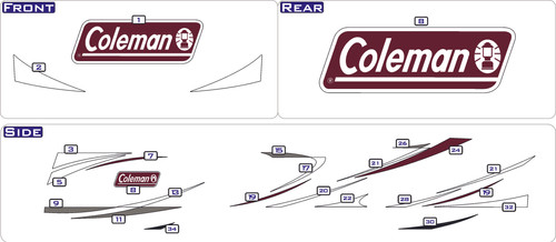 COMPLETE DECAL KIT - 2017 Coleman Travel Trailer | RV Decals Direct