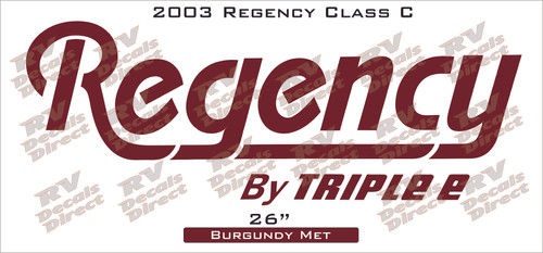 Regency Triple E Class C Replacement RV Decals & Graphics