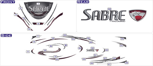 COMPLETE DECAL KIT - 2013 Sabre 5th Wheel | RV Decals Direct