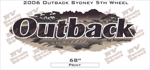 Outback Keystone Sydney 5th Wheel Replacement RV Decals & Graphics