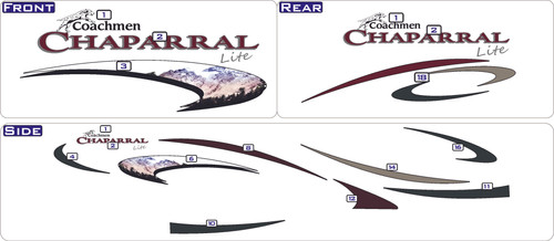 COMPLETE DECAL KIT - 2008 Chaparral 5th Wheel | RV Decals Direct