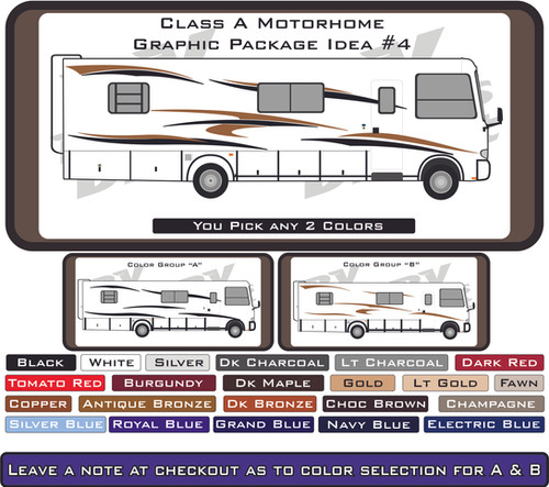 Class A Motorhome Replacement RV Decals & Graphics Packages
