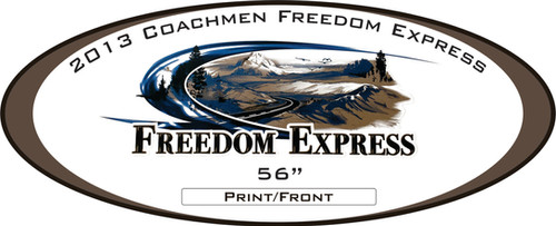 2013 Freedom Express Travel Trailer | USA - RV Decals Direct