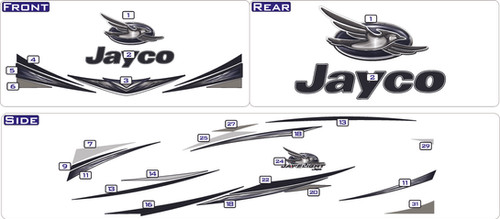 COMPLETE DECAL KIT - 2020 Jayflight Travel Trailer | RV Decals Direct