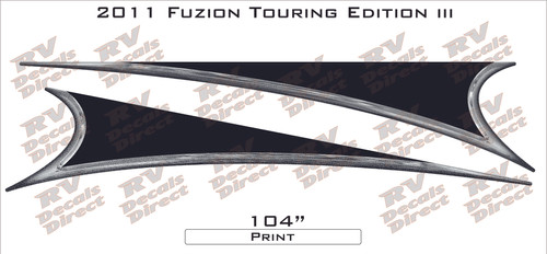 Fuzion Keystone Touring Edition 5th Wheel Replacement RV Decals & Graphics