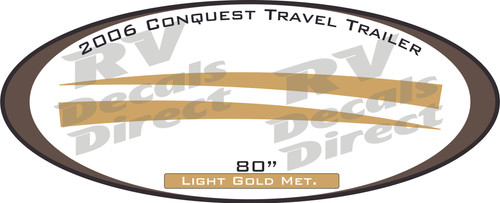 Conquest Gulf Stream Travel Trailer Replacement RV Decals & Graphics