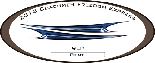 2013 Freedom Express Travel Trailer | USA - RV Decals Direct