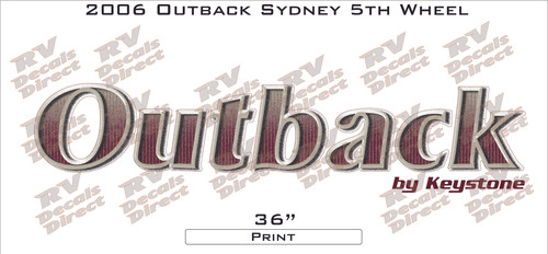 Outback Keystone Sydney 5th Wheel Replacement RV Decals & Graphics