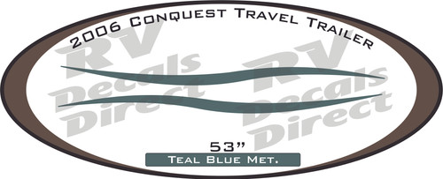 Conquest Gulf Stream Travel Trailer Replacement RV Decals & Graphics