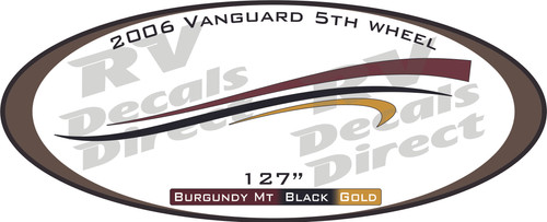 Vanguard 5th Wheel Replacement RV Decals & Graphics