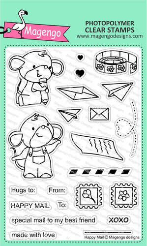 Happy Mail stamp set | Magengo designs