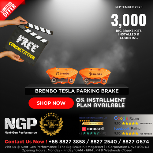Original Brembo Tesla Electronic Parking Brake Caliper | NGP Singapore