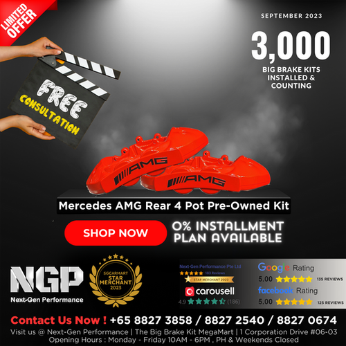 Original Mercedes C63 AMG 4 Pot Rear Big Brake Kit | NGP Singapore
