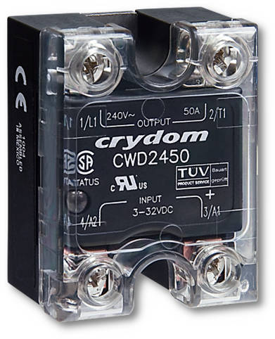 Crydom CWD2450 50 Amp / 24-280Vac, DC Input Solid State Relay | HBControls