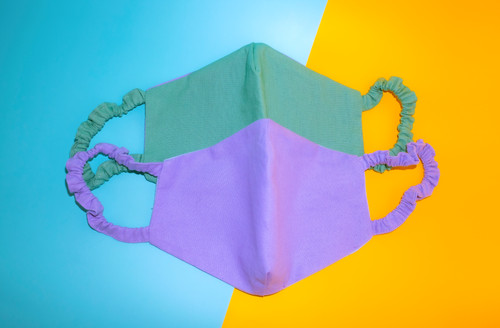 Scrunchie Mask Set - lilac & pistachio | KIKI SG