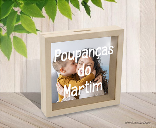 Mealheiro de Madeira com foto | Stampme