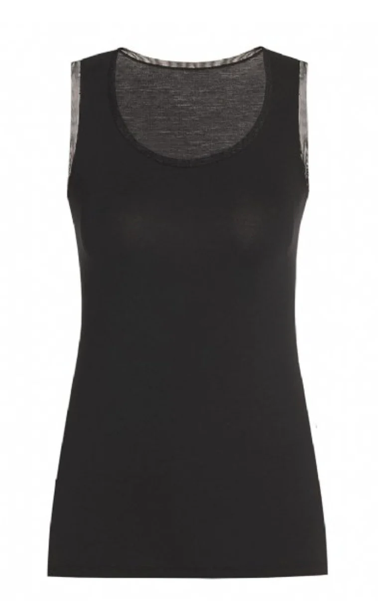 Oroblu Perfect Line Tank Top (Black & Powder) | Intimate Apparel