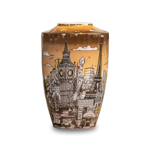 Traveling the World Vase | Charles Fazzino | fazzino