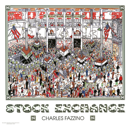 Stock Exchange Poster Print by Charles Fazzino | fazzino