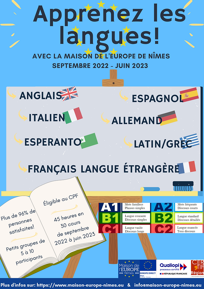 Nos cours de langues reprennent prochainement